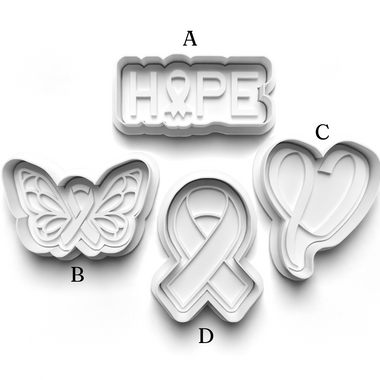 Breast Cancer Cookie cutter Set - 0685 - Christines Molds