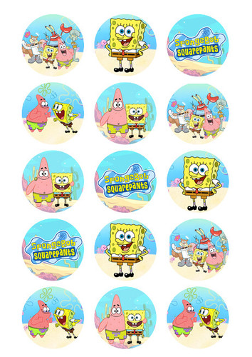 SpongeBob Image edible image -em1019 - Christines Molds