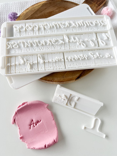 script Alphabet letter set - Christines Molds