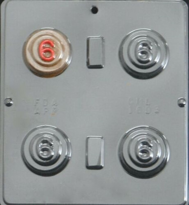 6 Number Oreo Cookie Chocolate Candy Mold - Christines Molds