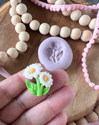 Daisy with stem Silicone mold - Christines Molds