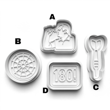 Darts stamp and Cookie cutter Set - Christines Molds
