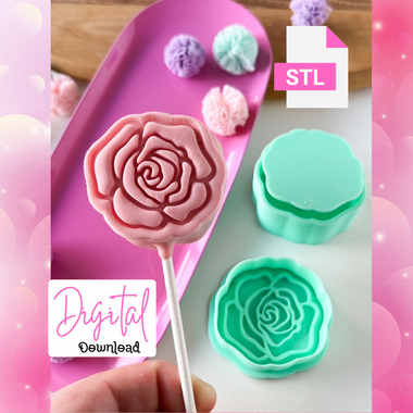 Digital Download Rose Cake pop with matching embosser and Cutter Set ...