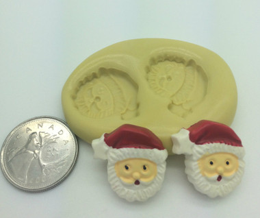 Mini Santa Face Set Silicone Mold - Christines Molds