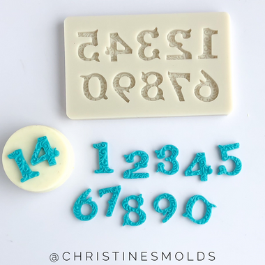 Numbers Fancy Small - Christines Molds