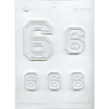 COLLEGIATE NUMBER "6/9" CHOCOLATE MOLD - Christines Molds