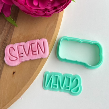 Number Seven stamp and Cutter Set - Christines Molds