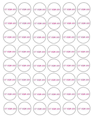 Custom Edible Icing Sheet 1.25" circles - Christines Molds