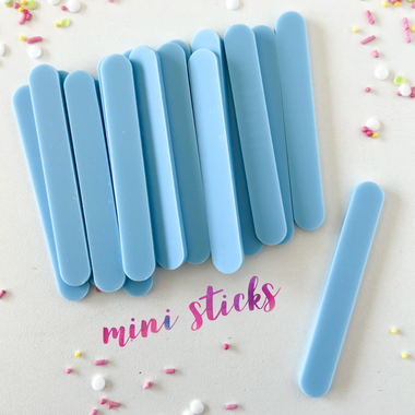 Mini Blue Acrylic Cakesicle Sticks - Christines Molds