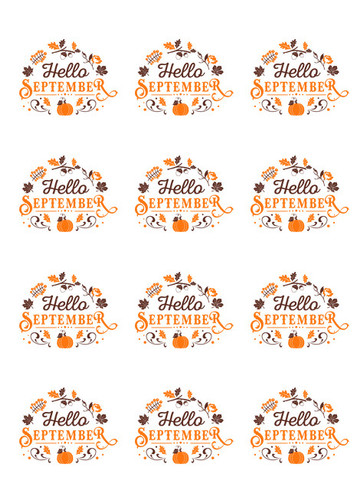 Hello September Edible image - Christines Molds