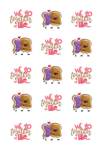 Peanut butter and Jelly We go together like edible image Em299 ...