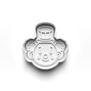 Circus Clown stamp and cookie cutter - Christines Molds
