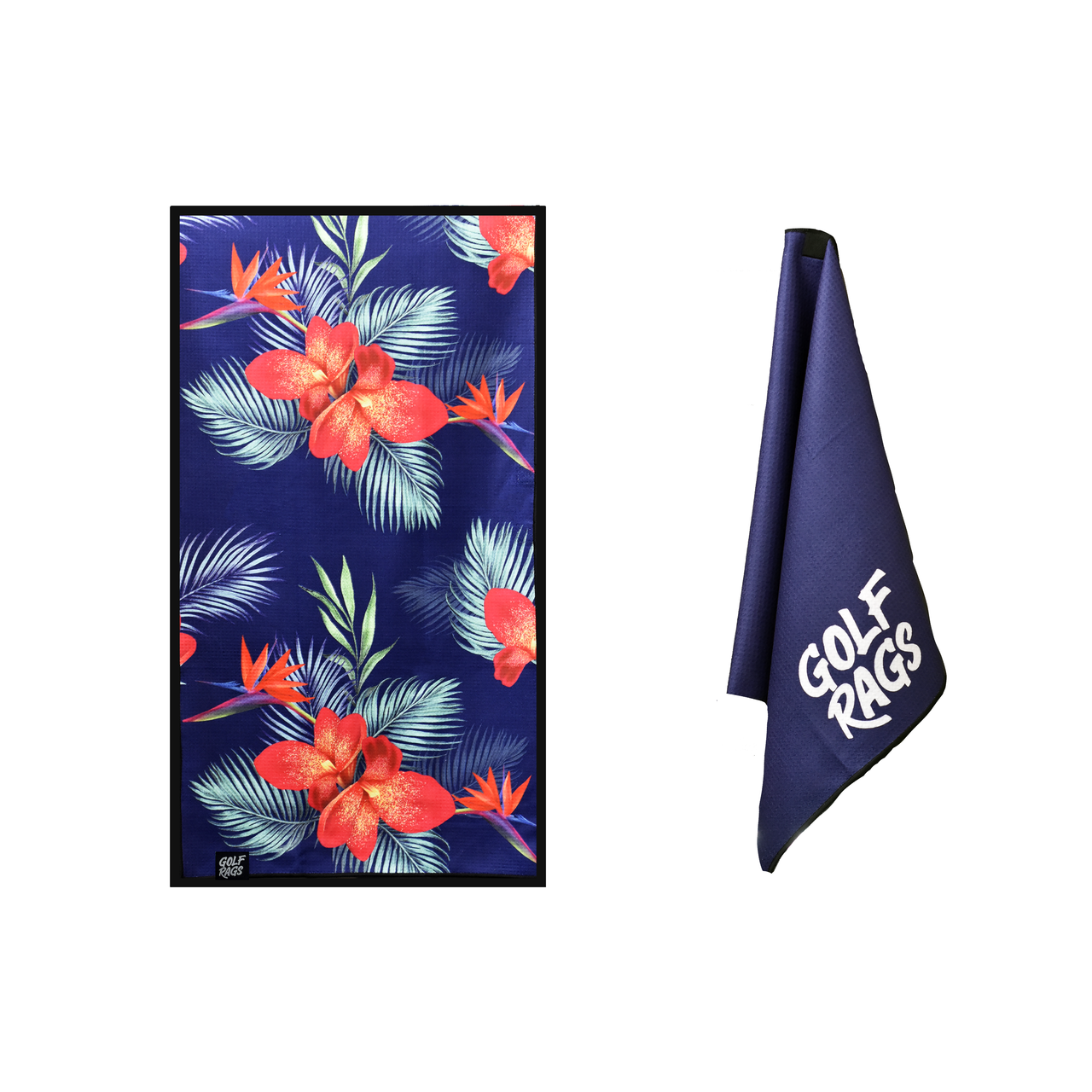 Golf Rags Premium 20" x 40" Flower Power Golf Towel - The GolfWorks