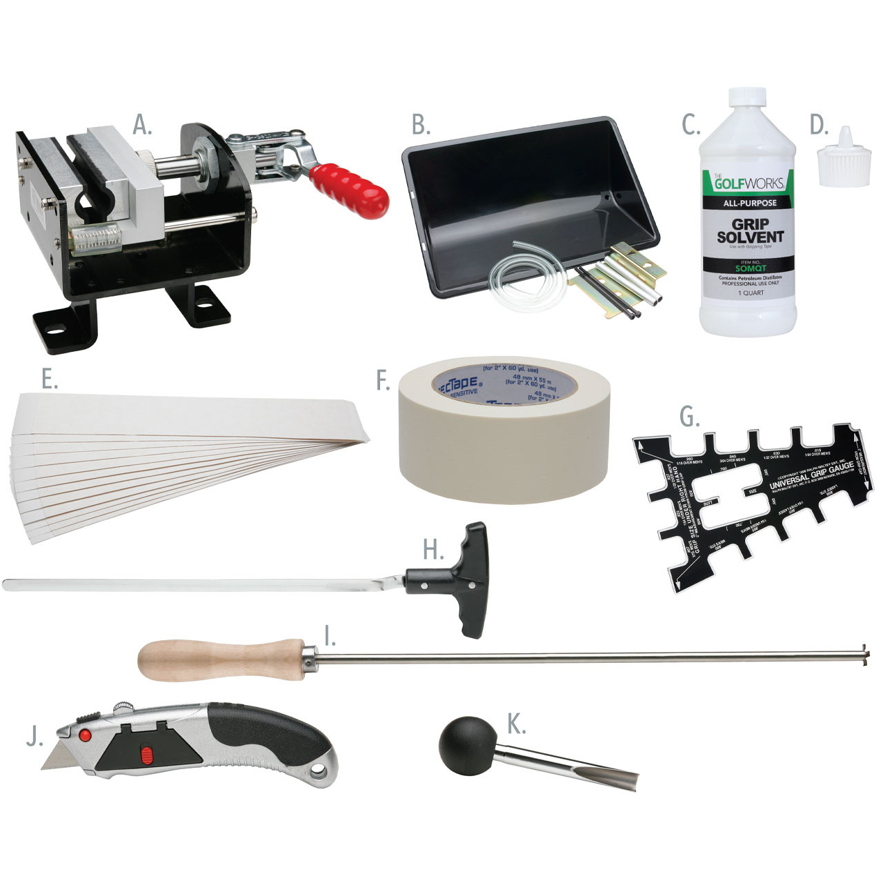 The GolfWorks Gripping/Re-Gripping Kit - GW2025 - The GolfWorks