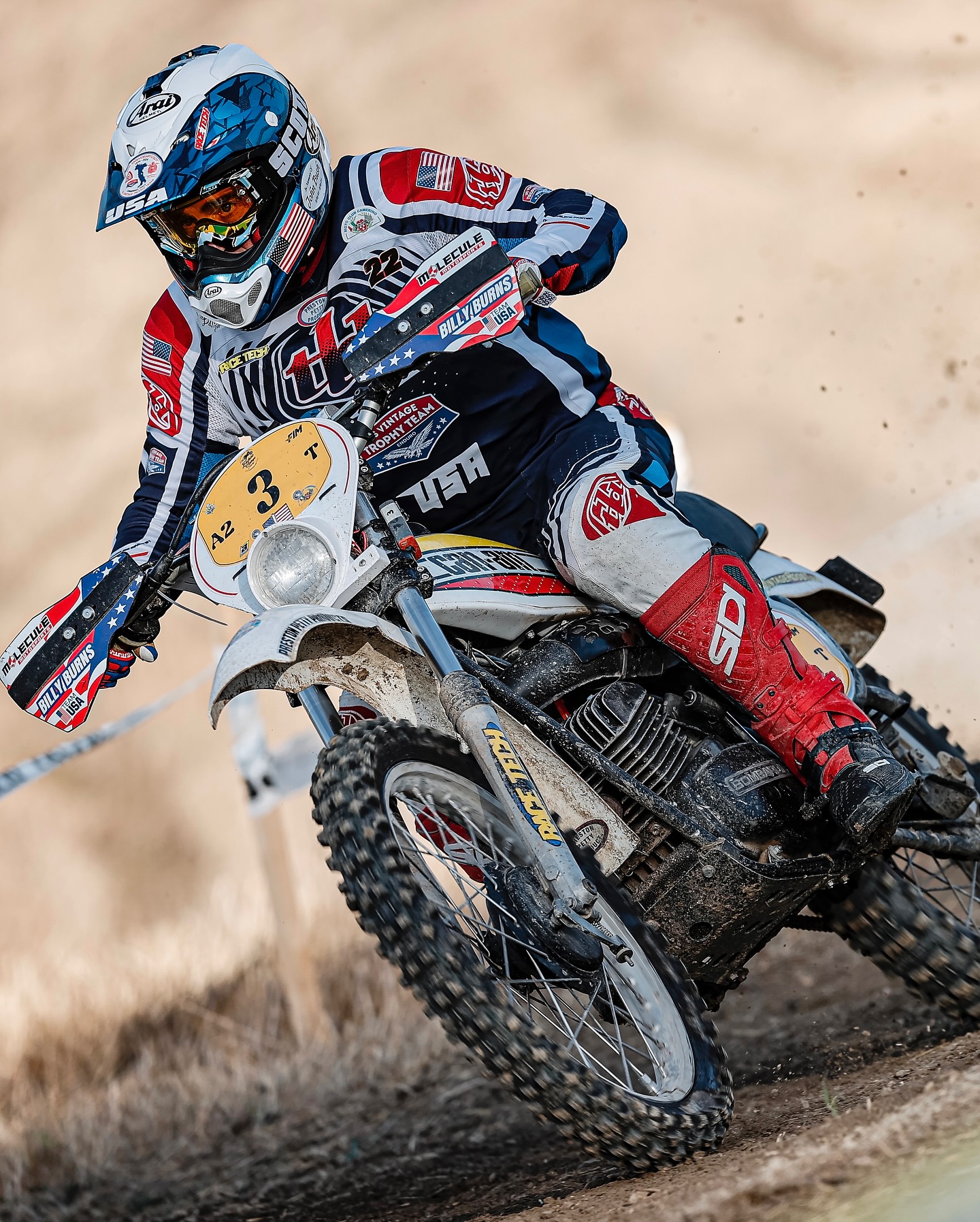 Billy Burns, ISDT Trophy Team on his Can Am - Preston Petty Products, llc