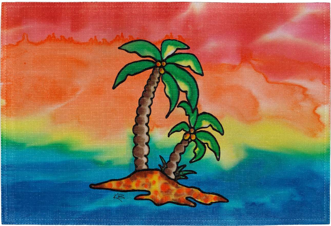 Rasta Palm Tree Placemat 18X12 Inches | Shop Now