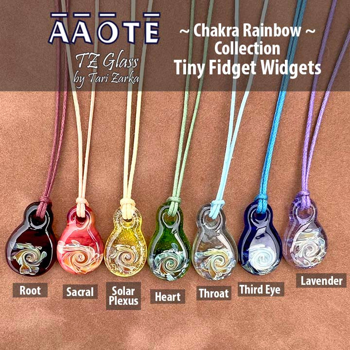 Chakra Rainbow Tiny Fidget Widget Necklace