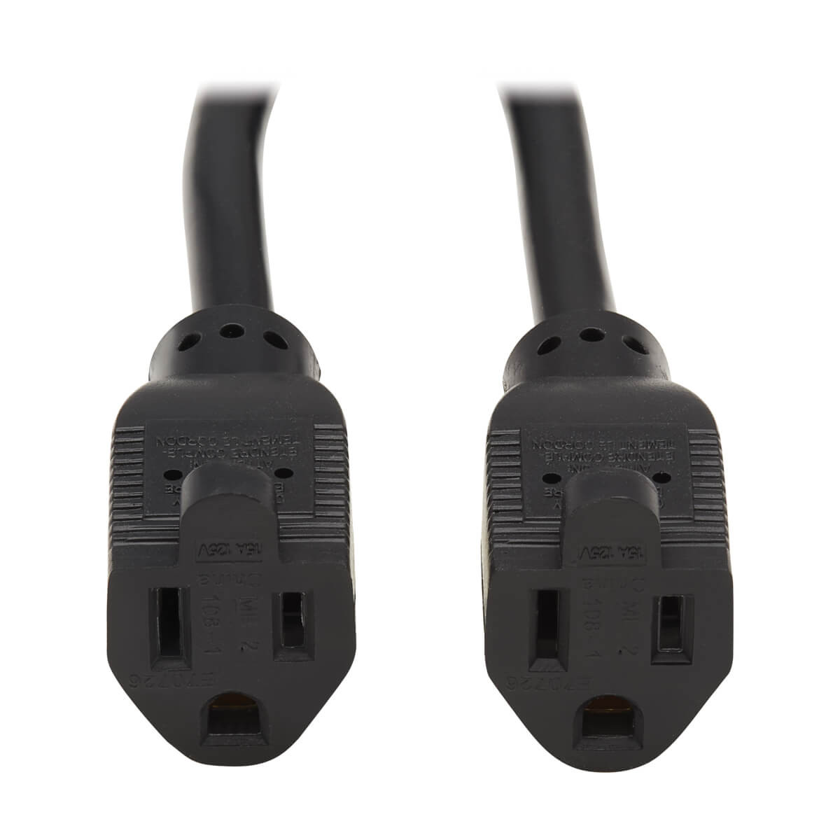 Eaton Tripp Lite P024-001-15D-2 15A 1 ft Extension Cord Y Splitter ...