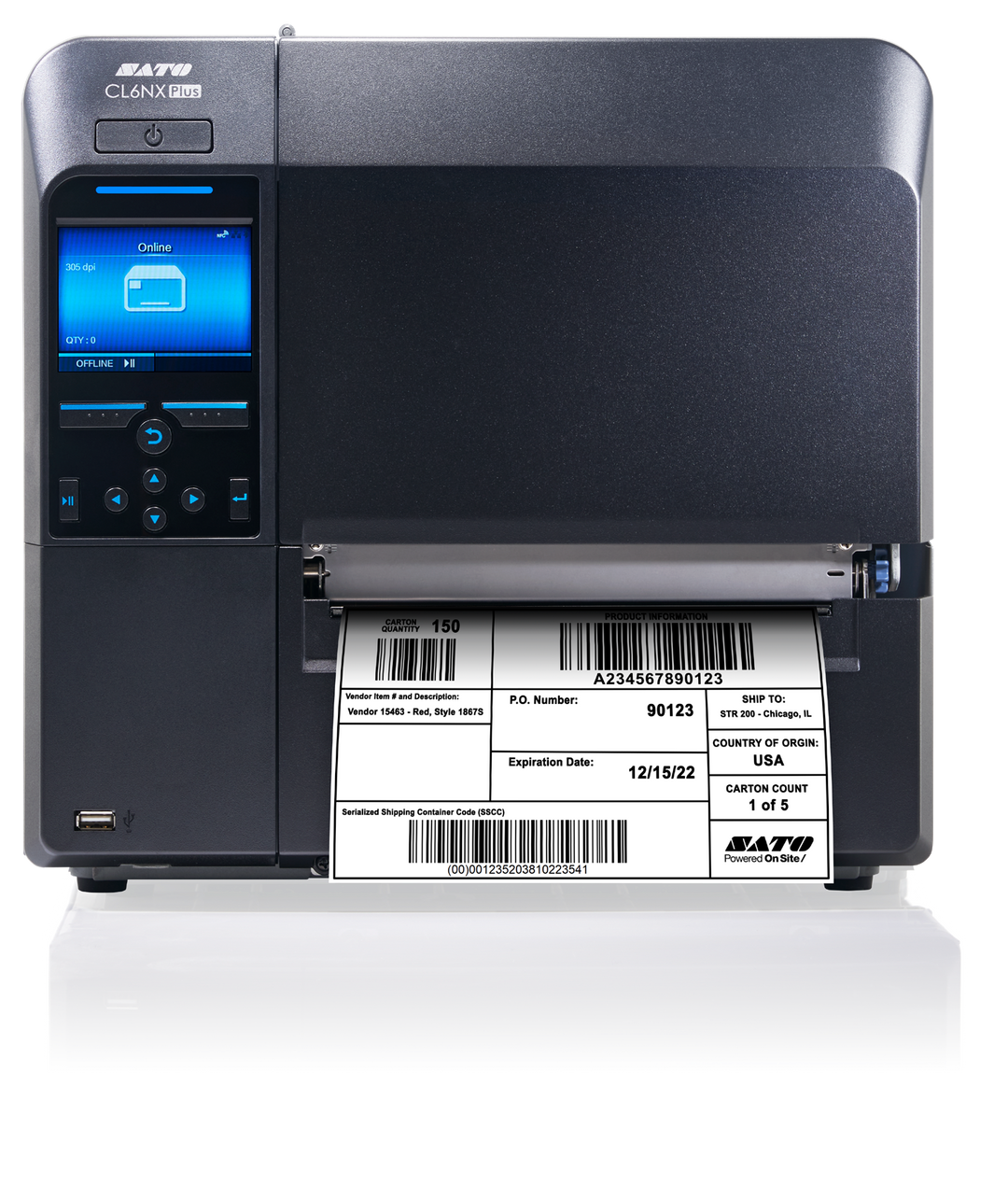 SATO CL6NX Plus Series Thermal UHF RFID Barcode Label Printer ...
