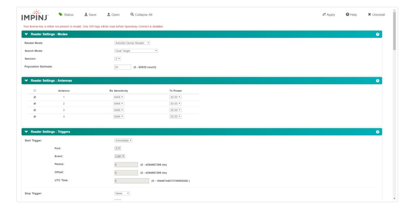 Impinj Speedway Connect Software for Impinj RFID Readers