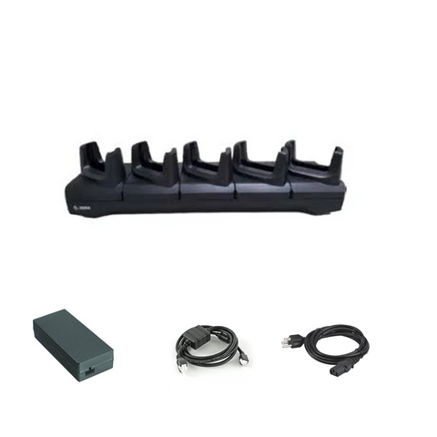 Zebra 5-Slot Charge Only Cradle with 4-Slot Battery Charger for TC21 ...