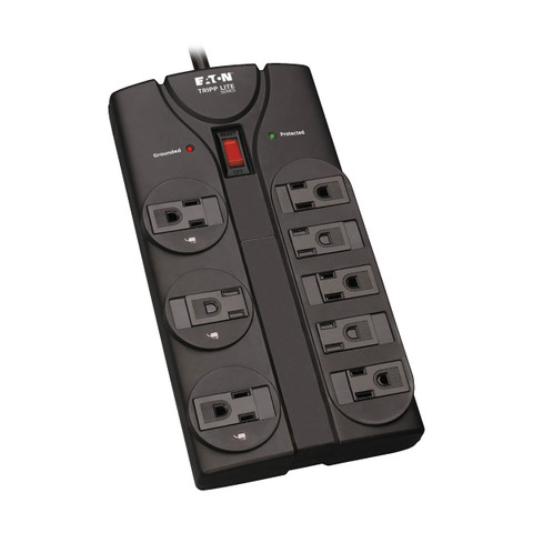 Eaton Tripp Lite TLP808B 1440 Joules 8-Outlet Black Surge Protector ...