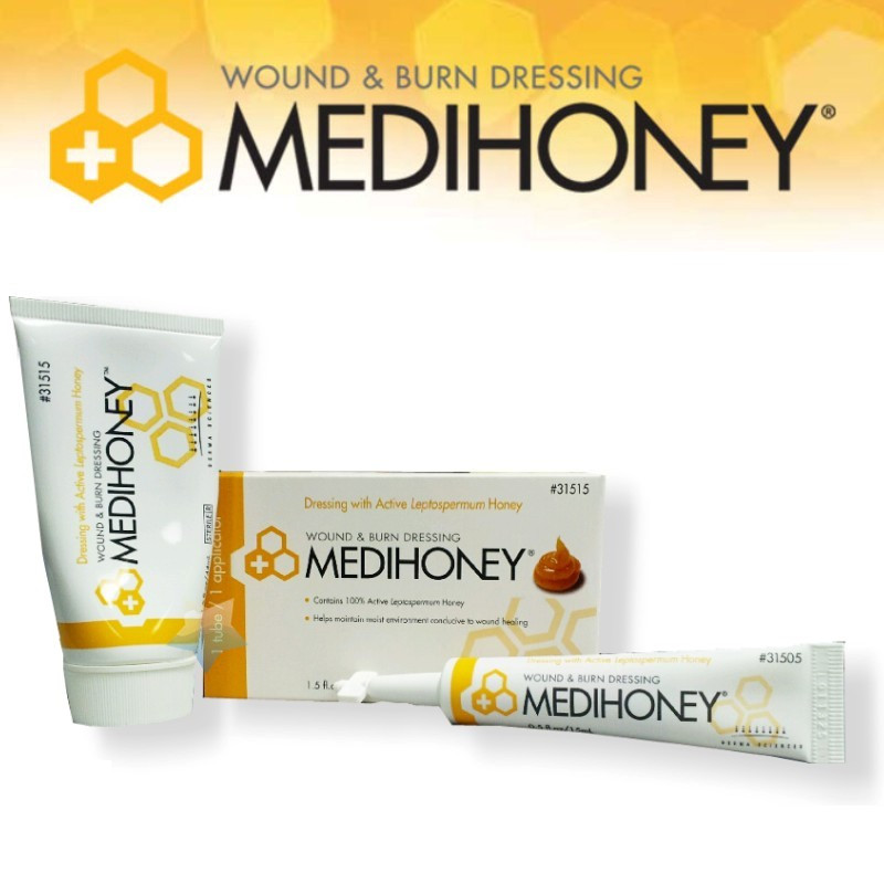 Medihoney Paste, Wound & Burn Care Leptospermum Honey 0.5oz tube