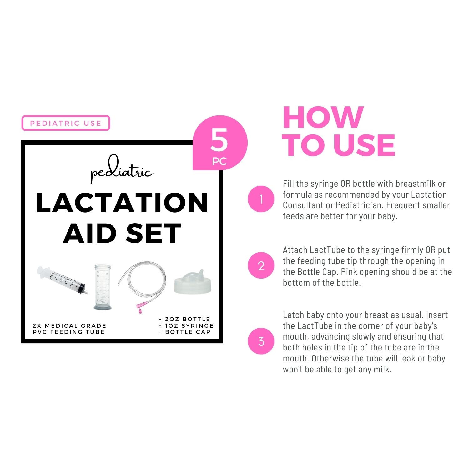 PARENT SET Lactation Aid Supplemental Nursing System Set with 5Fr ...