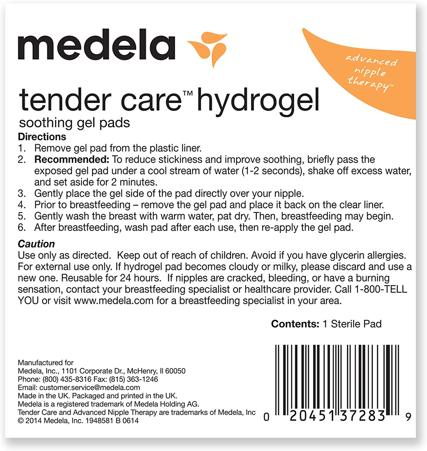 Medela Tender Care Hydrogel Pads
