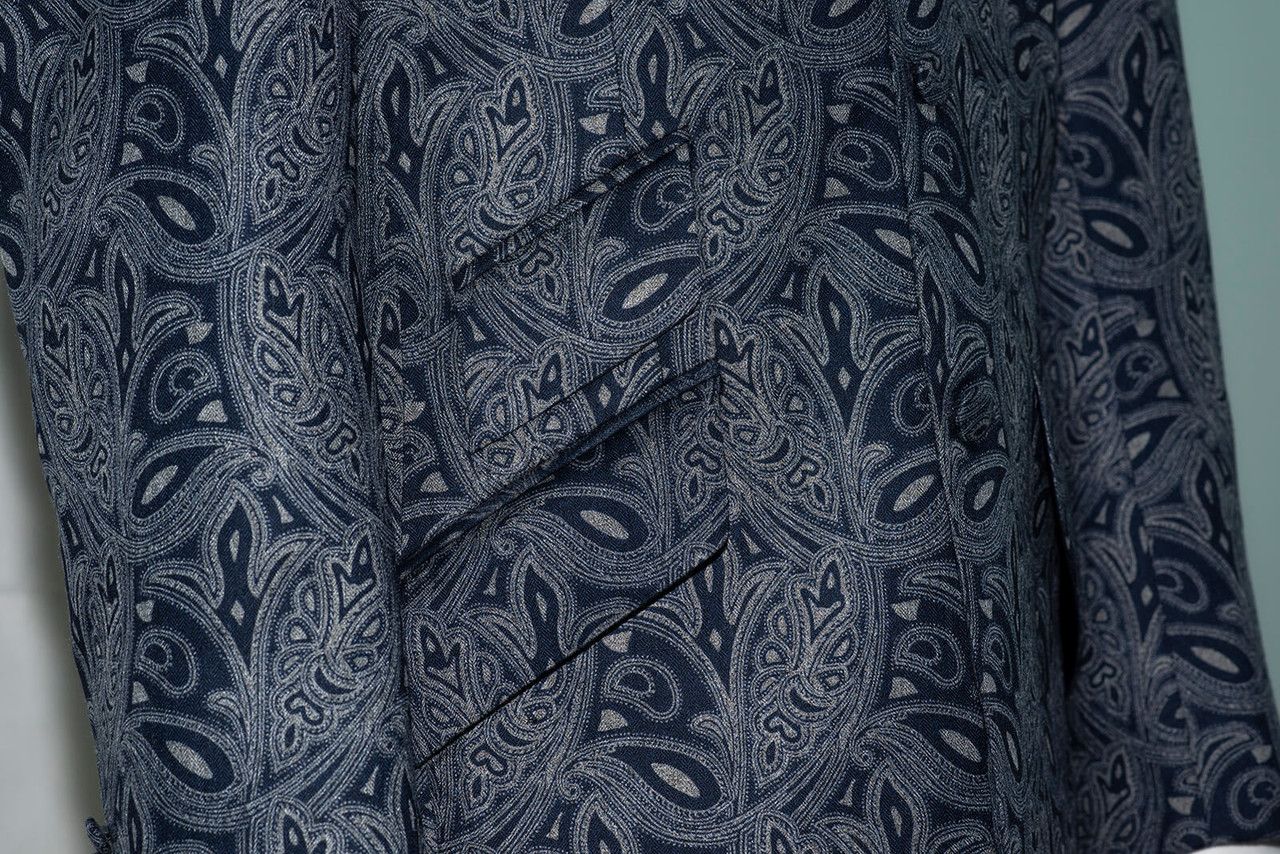 Steve Marriott 1960's navy blue paisley blazer