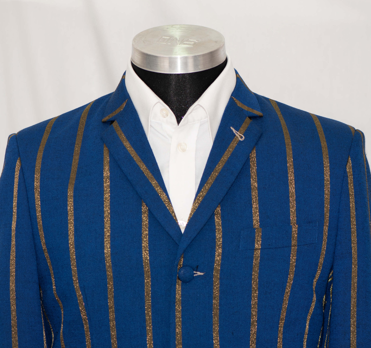 Gold stripe in blue boating blazer 60's