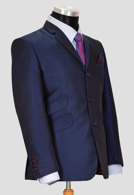 George Harrison 1960s navy blue tonic suit Tailored