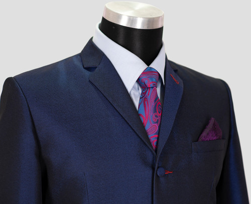 George Harrison 1960s navy blue tonic suit Tailored