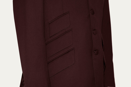Paul Weller Four Buttons Chocolate Brown Mod Suit with Peak Lapels 1960's