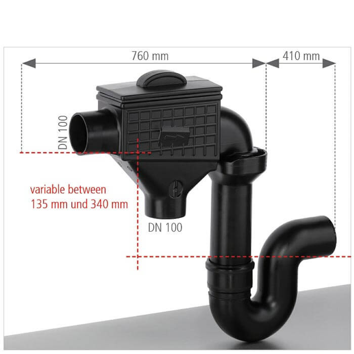 Siphon Filter Combined Rainwater Filter and Overflow Siphon