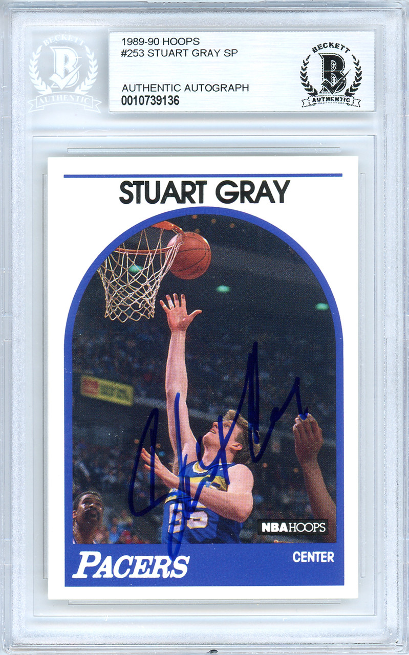 Stuart Gray Autographed 1989-90 Hoops Card #253 Indiana Pacers Beckett ...