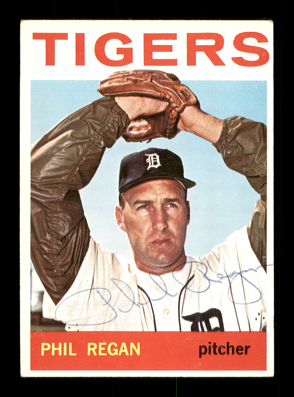 Phil Regan Autographed 1964 Topps Card #535 Detroit Tigers High Number ...