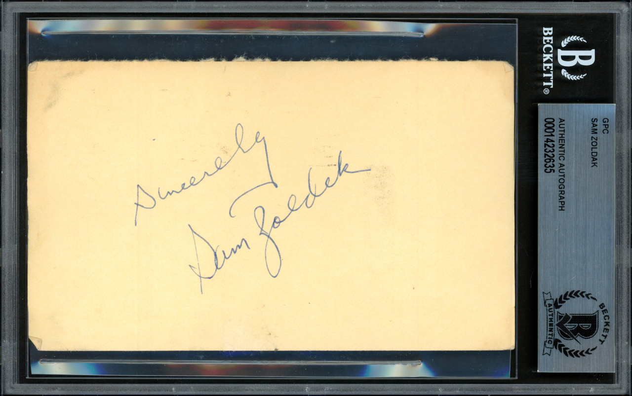 Sam Zoldak Autographed 3.25"x5.25" Government Postcard Cleveland ...