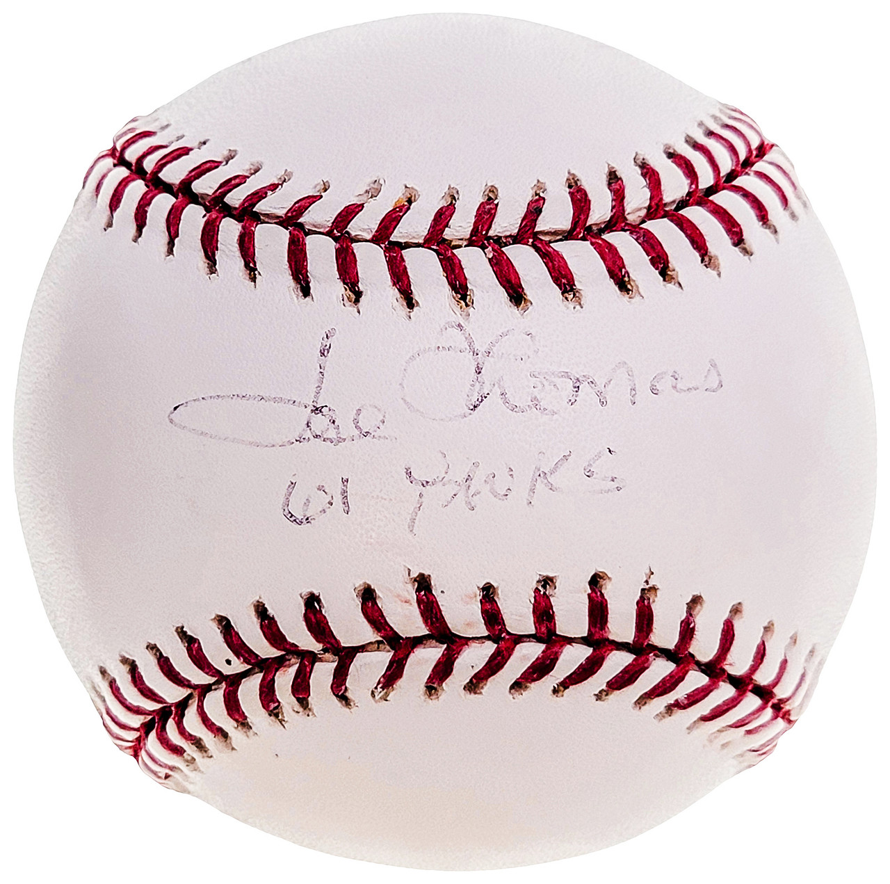 Lee Thomas Autographed Official MLB Baseball New York Yankees "61 ...