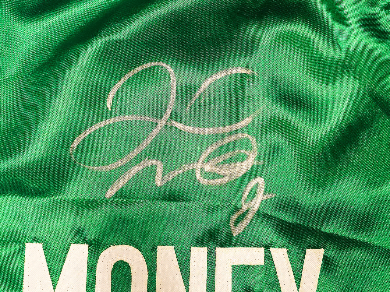 Floyd Mayweather Jr. Autographed Green Boxing Trunks Beckett BAS ...