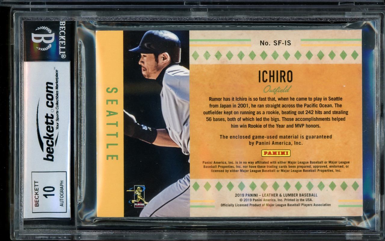Ichiro Suzuki Autographed 2019 Panini Leather & Lumber Sweet Feet ...
