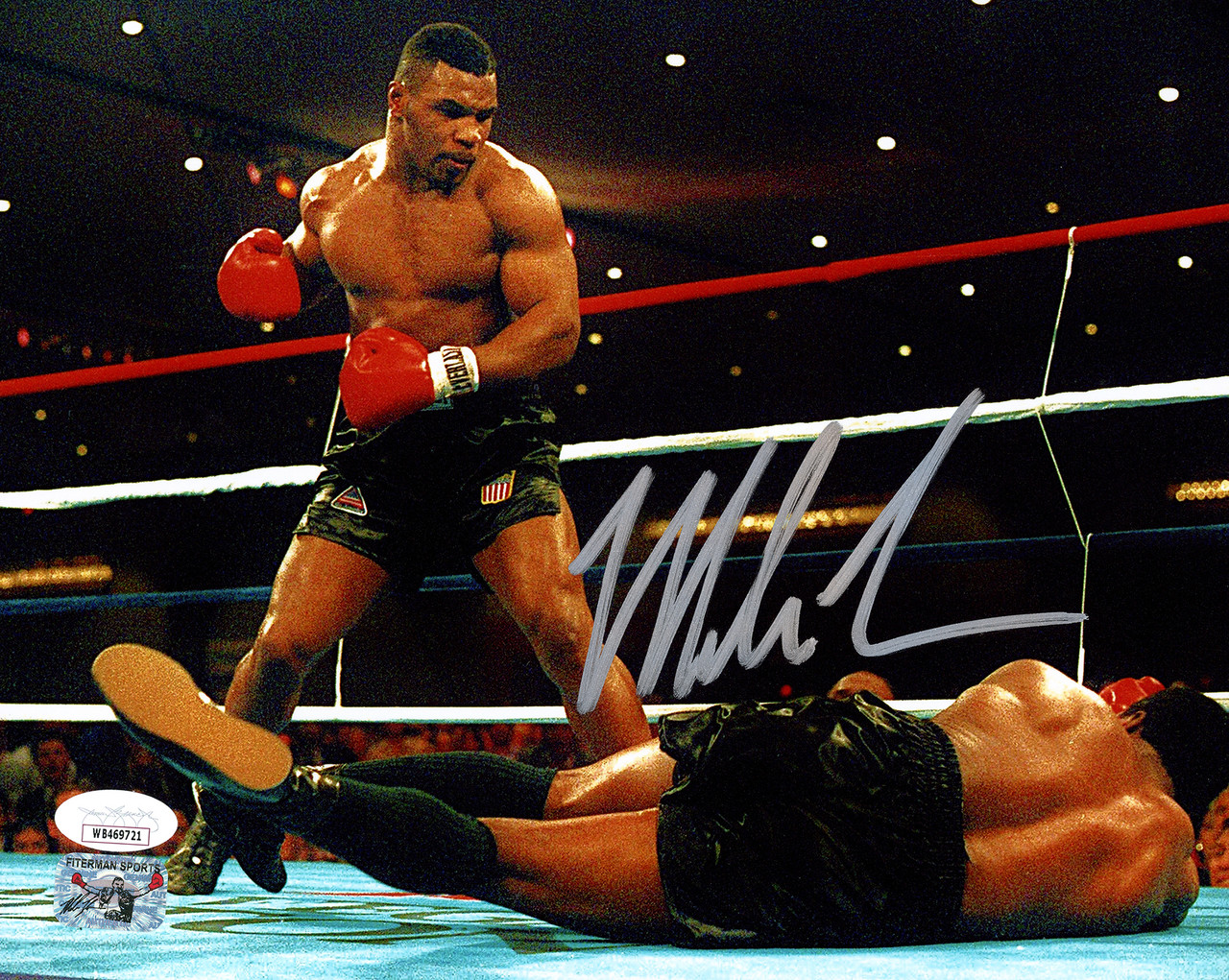 Mike Tyson Autographed 8x10 Photo Standing Over JSA Witness Stock ...