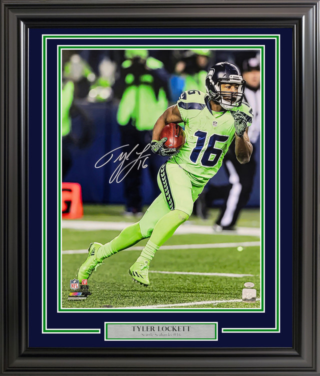 Tyler Lockett Autographed Framed 8x10 Photo Seattle Seahawks Color Rush ...