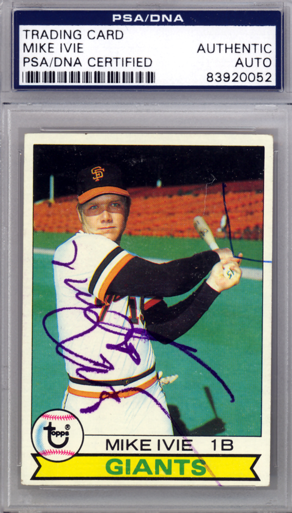 Mike Ivie Autographed 1979 Topps Card #538 San Francisco Giants PSA/DNA ...
