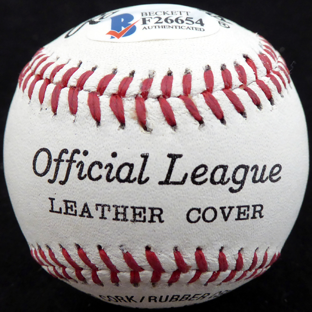 Tom Ferrick Autographed Official OL Baseball New York Yankees Beckett ...