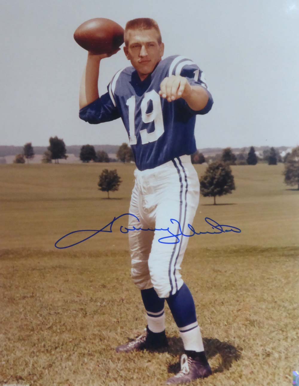 Johnny Unitas Autographed Framed 16x20 Photo Baltimore Colts Beckett ...