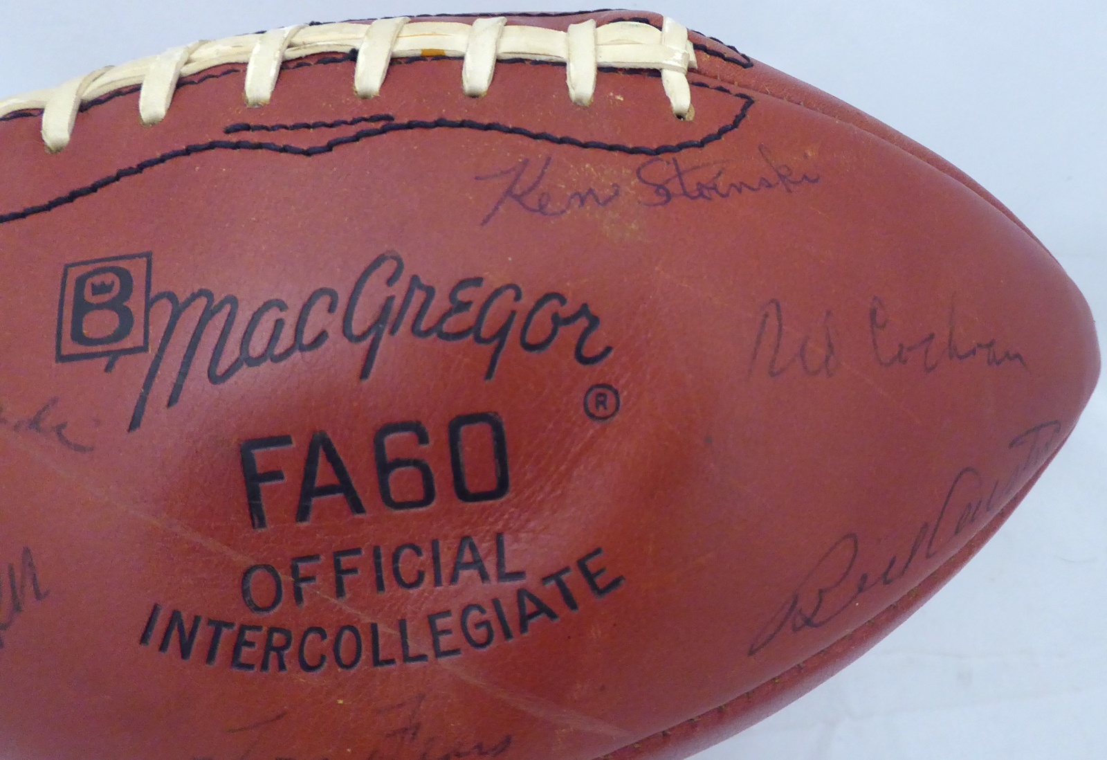 1963 Green Bay Packers Autographed Football With 48 Signatures ...