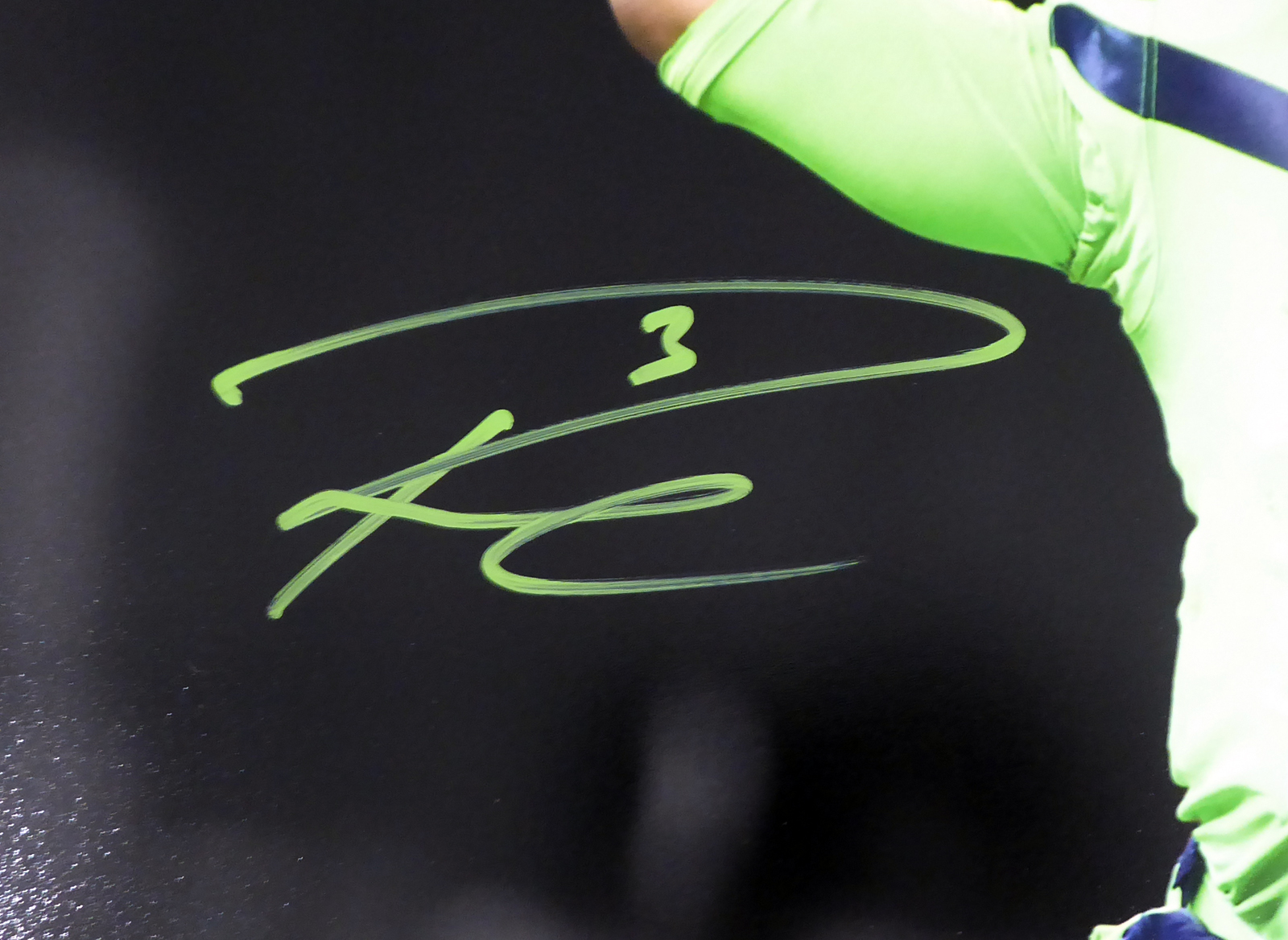 Russell Wilson Autographed 16x20 Photo Seattle Seahawks Action Green ...