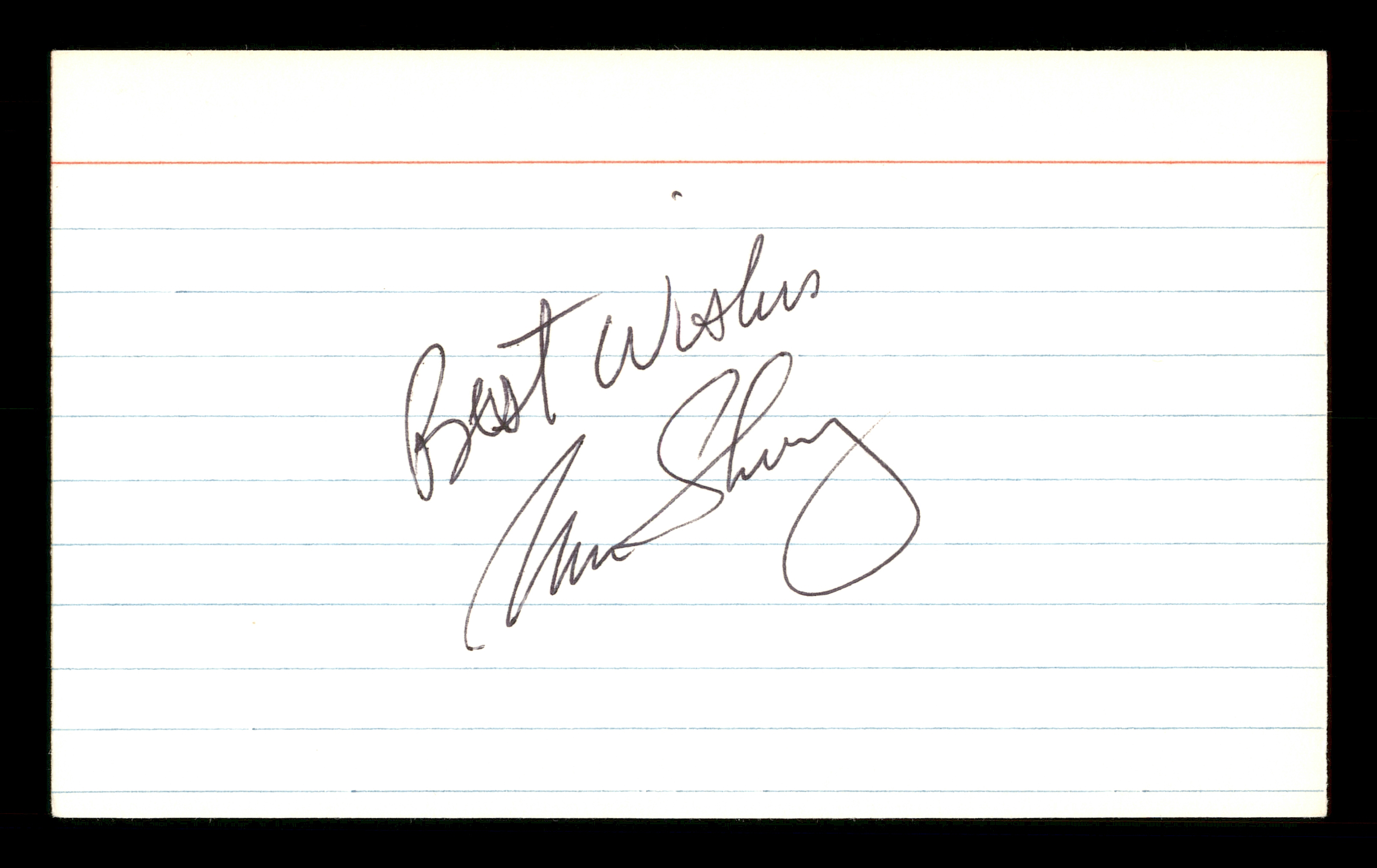 Norm Sherry Autographed 3x5 Index Card Los Angeles Dodgers "Best Wishes ...