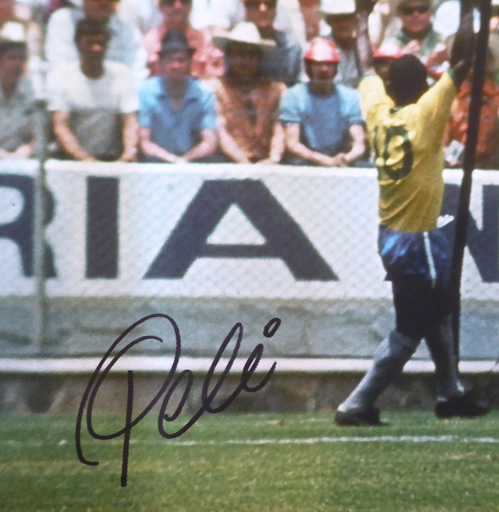Pele & Gordon Banks Autographed Framed 20x30 Canvas Photo "The Greatest ...